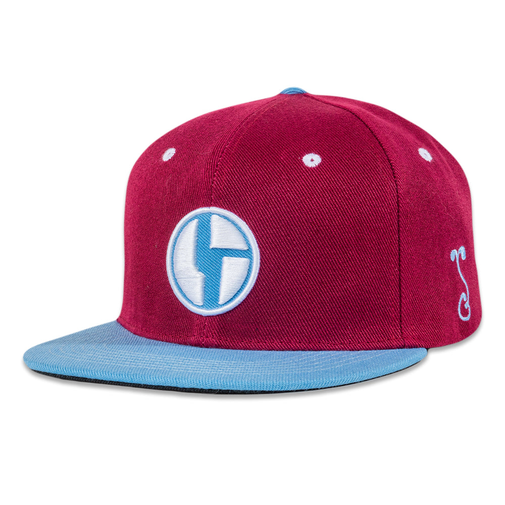 Grassroots / Disco Biscuits Hat | Maroon & Sky Blue